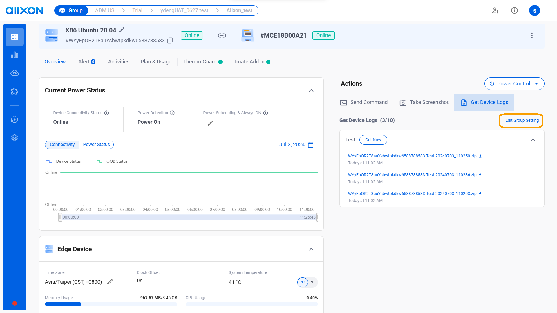 How to Retrieve Device Logs from Edge Devices